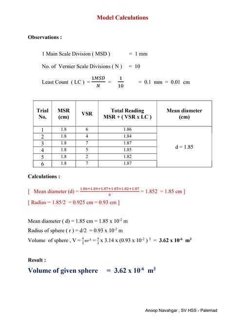 SOLUTION Physics Practical Model Calculations Studypool
