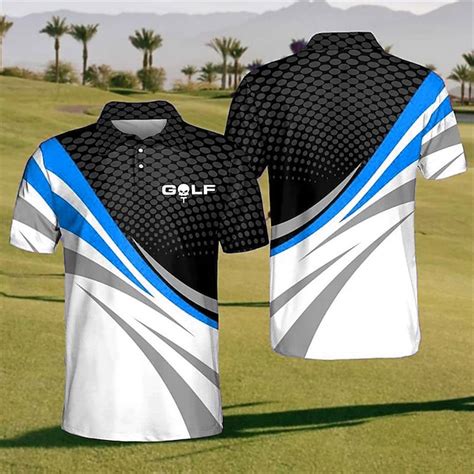 Mens Striped Sports Polo Shirts Golf Shirt Short Sleeve Polo Shirts