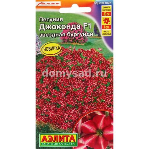 Петуния ДЖОКОНДА F1 Звездная Бургунди (Аэлита) Ц / Цветы однолетние Ц ...