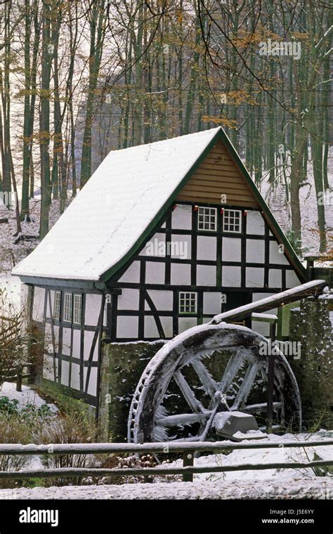 Winter Ice Frozen Mills Water Mill Lower Saxony Water Mills Snow