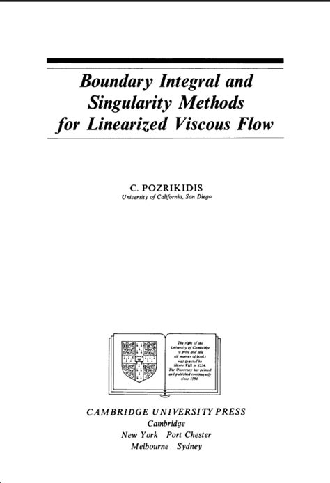 solutions for boundary integral and singularity methods for linearized