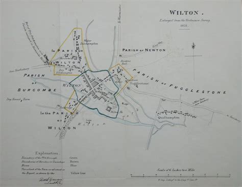 Antique Maps Of Wilton In Wiltshire
