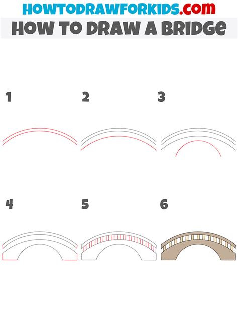 How to Draw a Bridge - Easy Drawing Tutorial For Kids