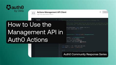 how to use the management api in auth0 actions auth0 support youtube