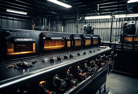 Premium Ai Image Urban Modern Powerful Pipelines Industry Pumps In An Technical Room