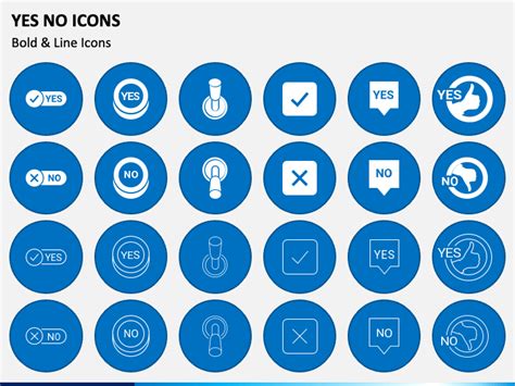 Yes No Icons For PowerPoint And Google Slides PPT Slides