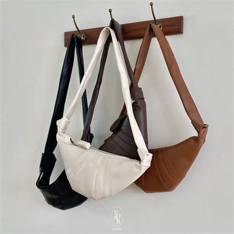 반달크로스백 크로와상백 범백 학생 소가죽크로스백 4color