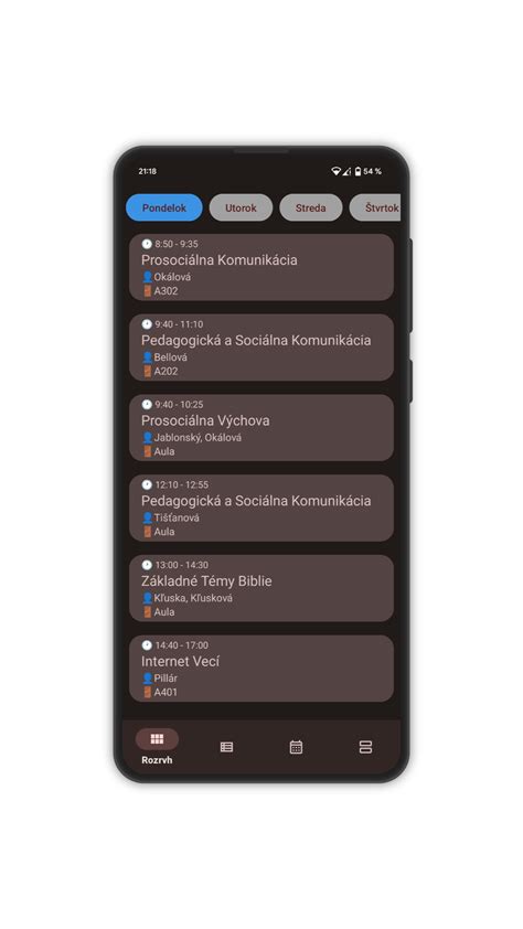GitHub ThaiCao Rozvrh App Time Table