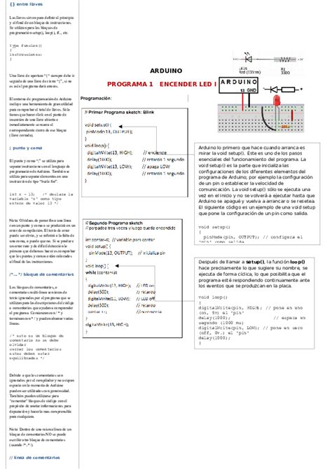 Doc Arduino Programa 1 Encender Led Externo