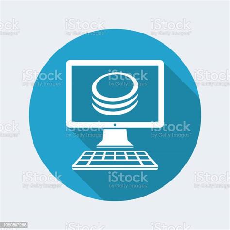 가상 동전컴퓨터 웹 사이트 또는 응용 프로그램에 대 한 벡터 아이콘 개념에 대한 스톡 벡터 아트 및 기타 이미지 개념