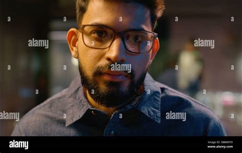 Indian Man In Glasses Ethnic Businessman Business Guy Programmer Trader