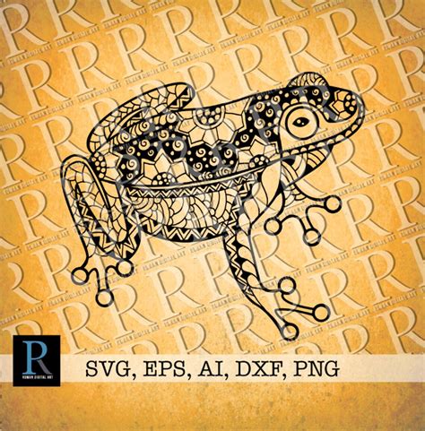 Zentangle Frog Svg Mandala Frog Svg Frog For Cricut Etsy Australia