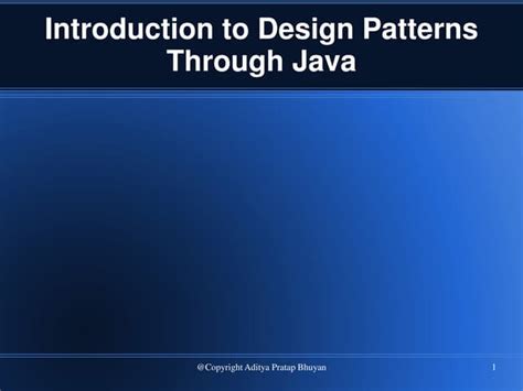 Design Patterns Through Java Ppt