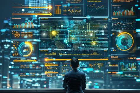 business analyst employs technology and control panel for comprehensive
