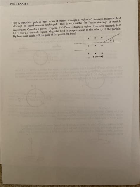 Solved PSE II EXAM3 Q5 A Particle S Path Is Bent When It Chegg Com