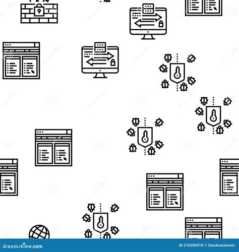 Ssh Sftp File Transfer Protocol Icons Set Vector Stock Vector Illustration Of Filtration