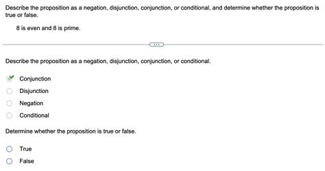 Solved Describe The Proposition As A Negation Disjunction