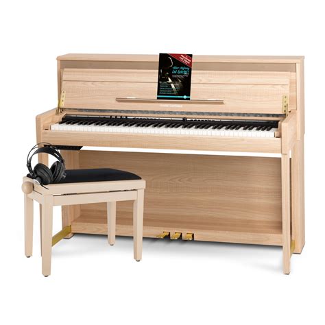 Classic Cantabile Up 1 La Upright E Piano Eiche Hell Deluxe Set