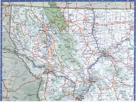 Western Montana Detailed Map Map Of West Montana Cities And Highways