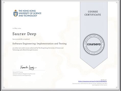 Saurav Deep On Linkedin Softwareengineering Certification Coursera