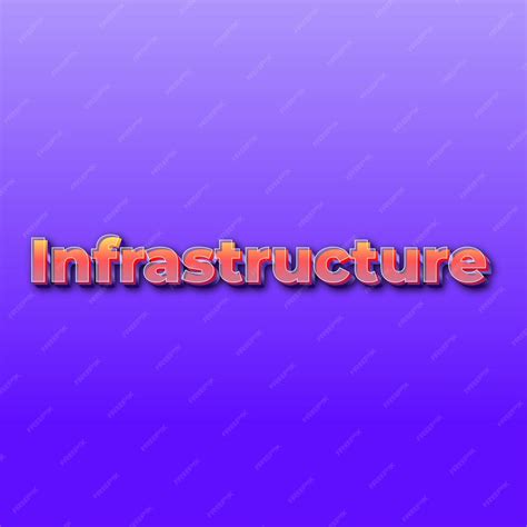Premium Photo Infrastructuretext Effect  Gradient Purple