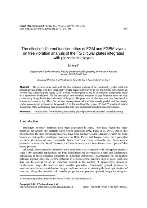 Pdf The Effect Of Different Functionalities Of Fgm And Fgpm Layers On