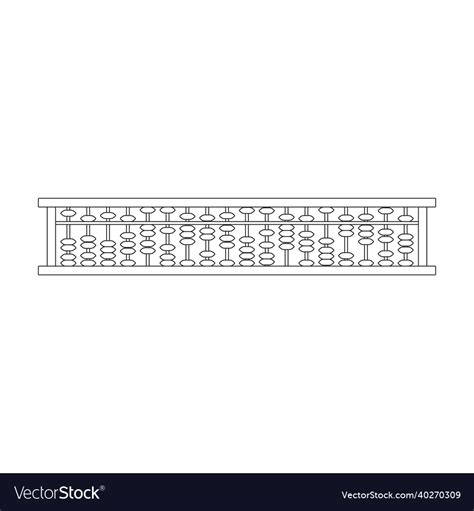 Abacus Outline Icon Royalty Free Vector Image Vectorstock