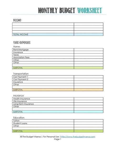 Self Employed Income Worksheet — Db