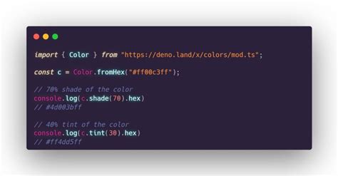 I Have Released V120 Of My Typescript Module Colors Heres Whats