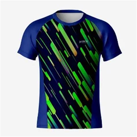 Blue Runx Urban Men Running Jersey Dm3 Sports Wear