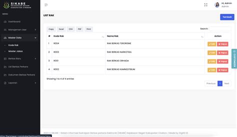 Jual Source Code Sistem Informasi Berkas Perkara Sikabe Web Laravel