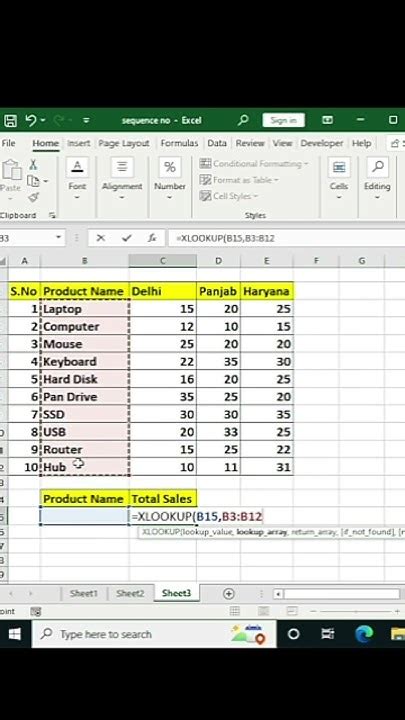 Use Xlookup Function 🧮💻 Viral Shortvideo Shortsfeed Excel Subscribe Computer Yt