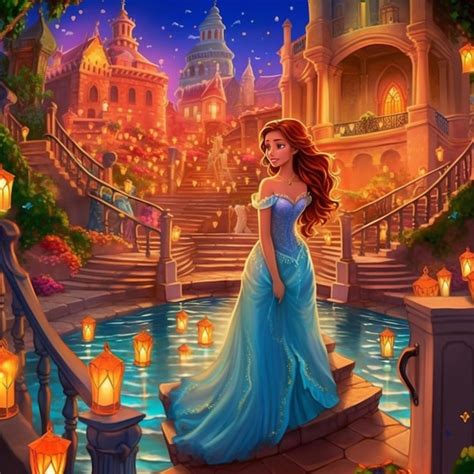 Premium Photo A Woman In A Blue Dress Standing On A Bridge Near A