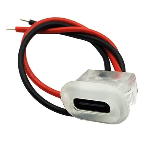 Guyumao 2pin Usb Type C Input Type Charging Socket With Led Lights Plate Waterproof Usb C Power