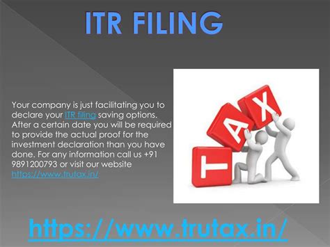 PPT ITR Filing In India Under Section C PowerPoint Presentation ID