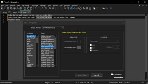 No Text On Selected Line Notepad Community