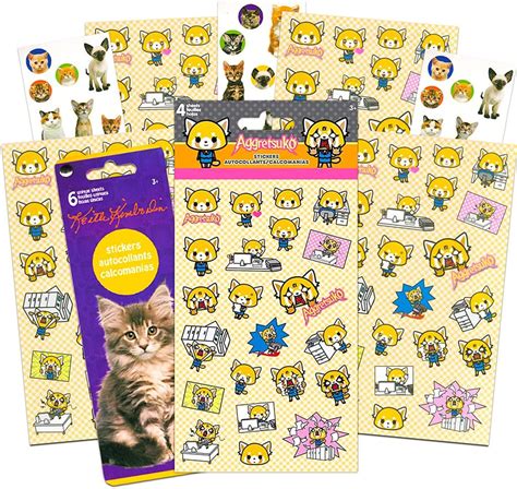 Aggretsuko Sticker Set Bundle Premium Aggretsuko Sticker Pack Aggretsuko Party Favors