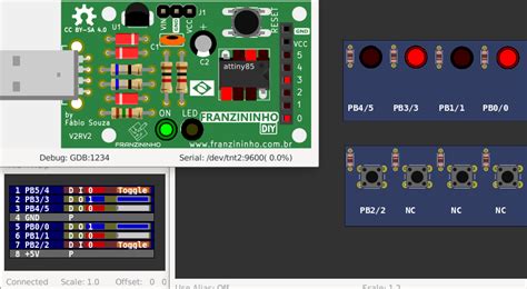 PICSimLab Examples µcontrollers attiny