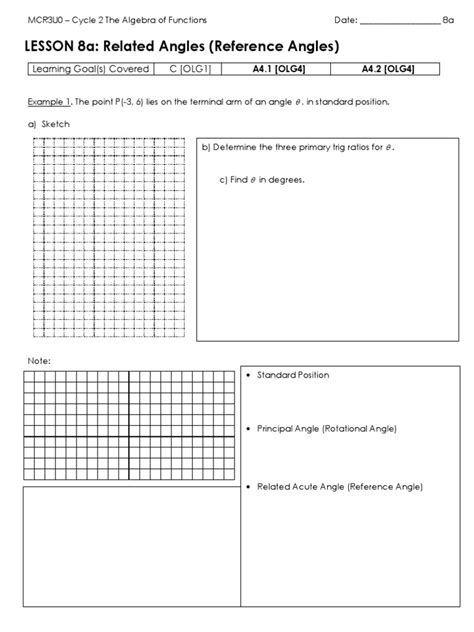 C2 8a Related Angles Reference Angles Lesson Q4 Update Pdf Trigonometric Functions