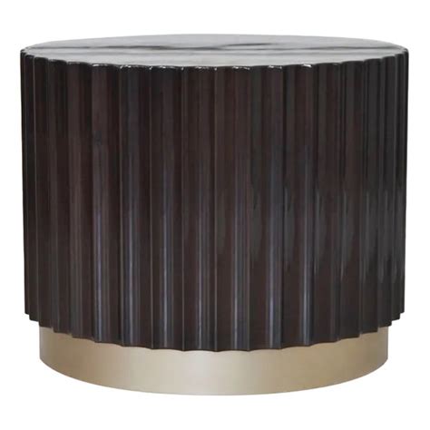 Ebony Brown Coloumn Coffee Table From Kabinet Chairish