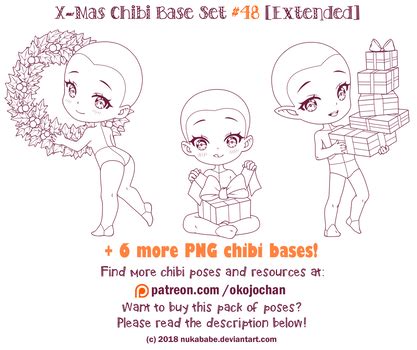 X Mas Chibi Bases Extended Chibi Base Set By Nukababe Male Pose Reference Art Reference