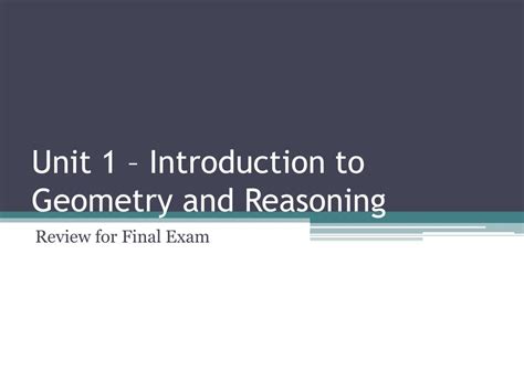 PPT Geometry And Reasoning Final Exam Review PowerPoint Presentation ID