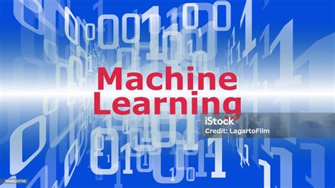 Digital Technology Machine Learning Vector Conception Binary Code Stream Graphic Stock