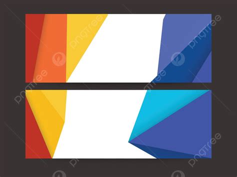 Abstract Colorful Website Headers Set Web Polygonal Promotional Vector Web Polygonal