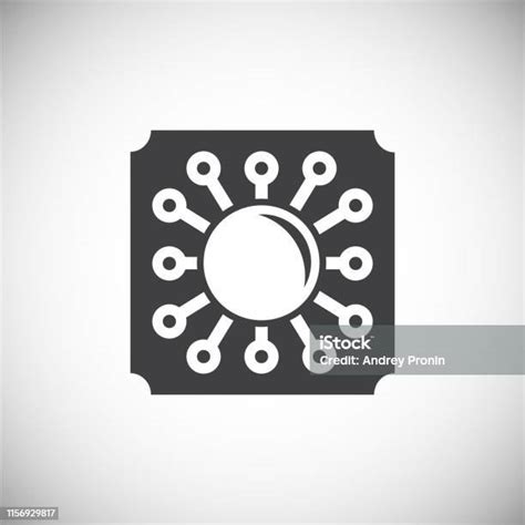 그래픽 및 웹 디자인배경에 컴퓨터 칩 관련 아이콘 간단한 그림 웹 사이트 버튼 또는 모바일 앱에 대한 인터넷 개념 기호입니다 Cpu에 대한 스톡 벡터 아트 및 기타 이미지