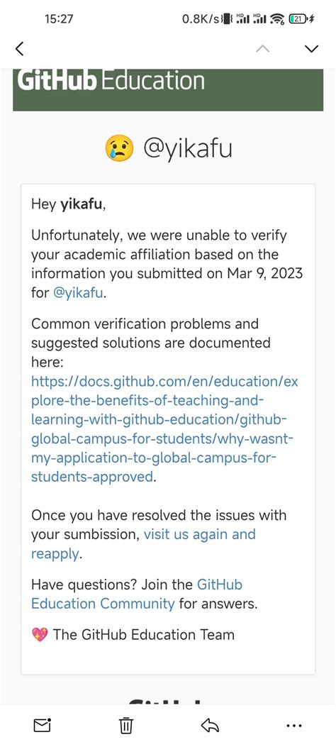 My Application Gets Instantly Rejected · Community · Discussion 49604 · Github