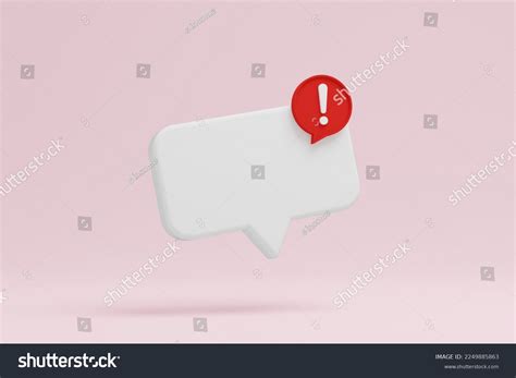 3d Speech Bubble Exclamation Mark Symbols Stock Illustration 2249885863 Shutterstock