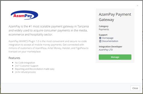 Azampay Payment Gateway Whmcs Marketplace