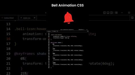 Bell Icon Animation Css Shorts Youtube