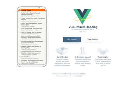 Vue Infinite Loading By Peachscript A Vue Template Built At Lightspeed